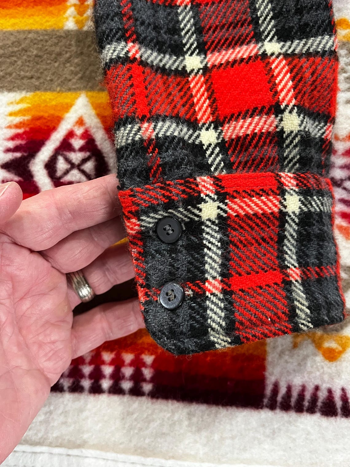 Vintage Plaid Flannel Shirt Made in USA Large - Etsy
