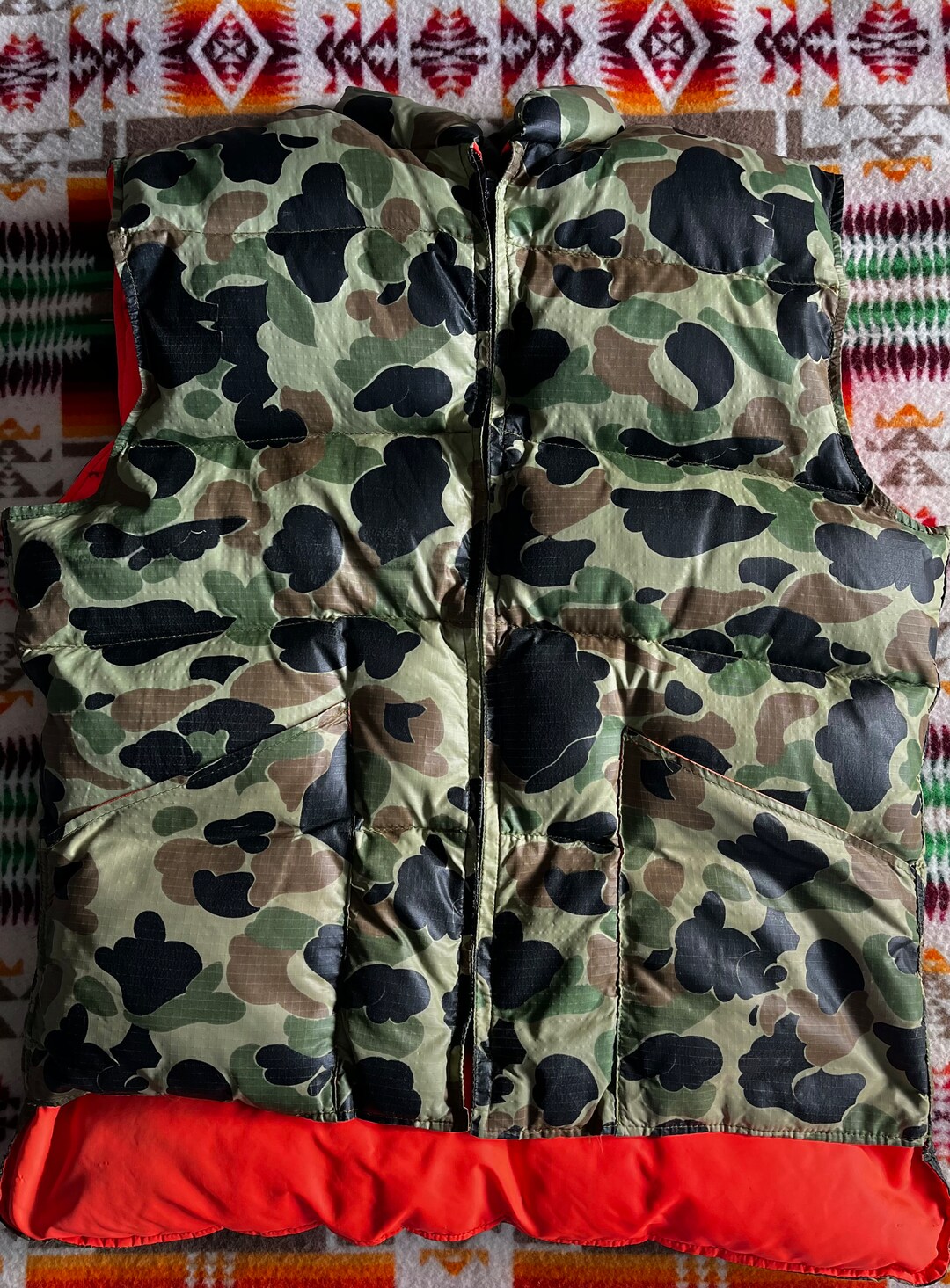 Vintage 10X Reversible Camo Hunting Vest Made in USA Talon Zipper - Etsy