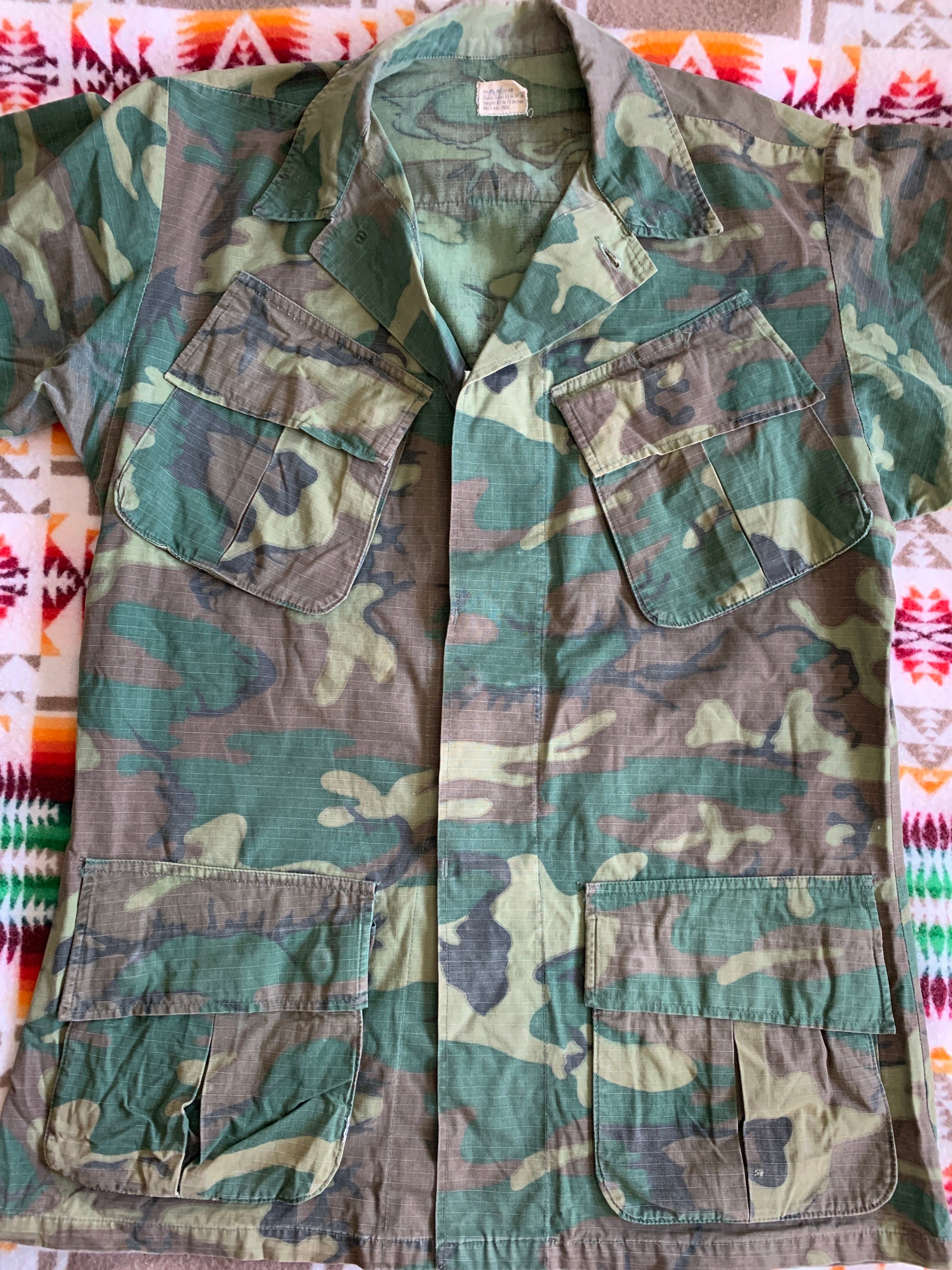 Vintage ERDL Camo Slant Pocket Jungle Jacket Fatigue Vietnam Era - Etsy