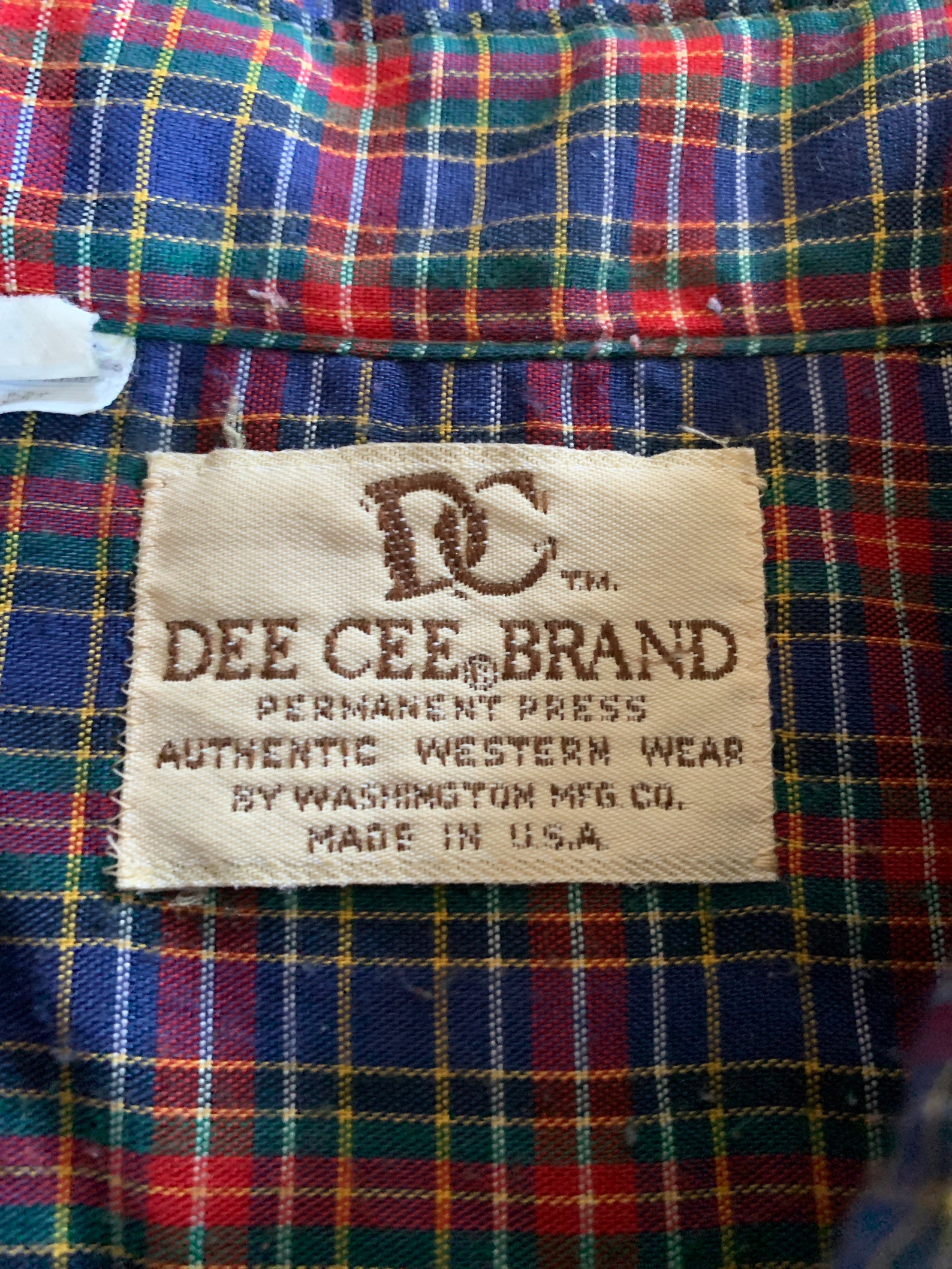 Vintage Dee Cee Western Shirt Made in USA Sawtooth Pockets Pearl Snap ...
