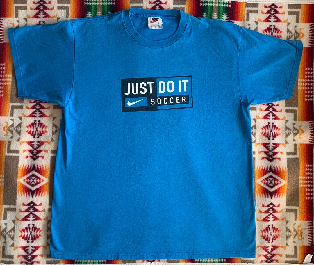 Vintage Nike T Shirt Just Do It Soccer Made in USA Large - Etsy