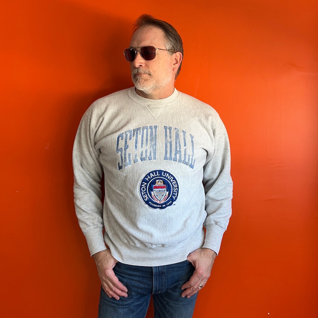Vintage 90s Seton Hall Sweatshirt Made in USA Reverse Weave XL - Etsy