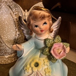 Vintage Lefton August Angel Birthday Figurine Music Box - Etsy
