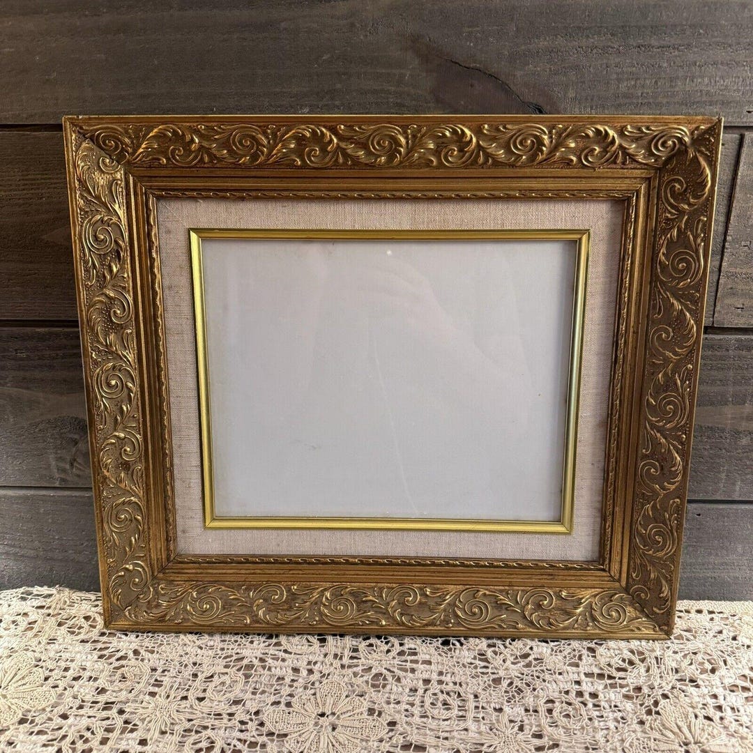 Vintage Gold Ornate Wooden Frame 10x8 - Etsy