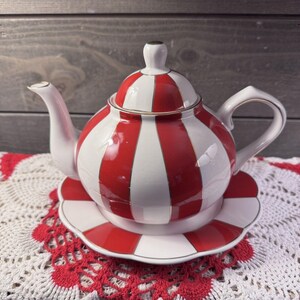 Graces Teaware Peppermint Teapot With Plate New - Etsy