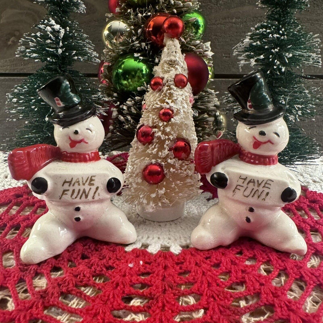 Rare 1950s Snowman Shakers, Norcrest, Lefton, Napco Japan - Etsy