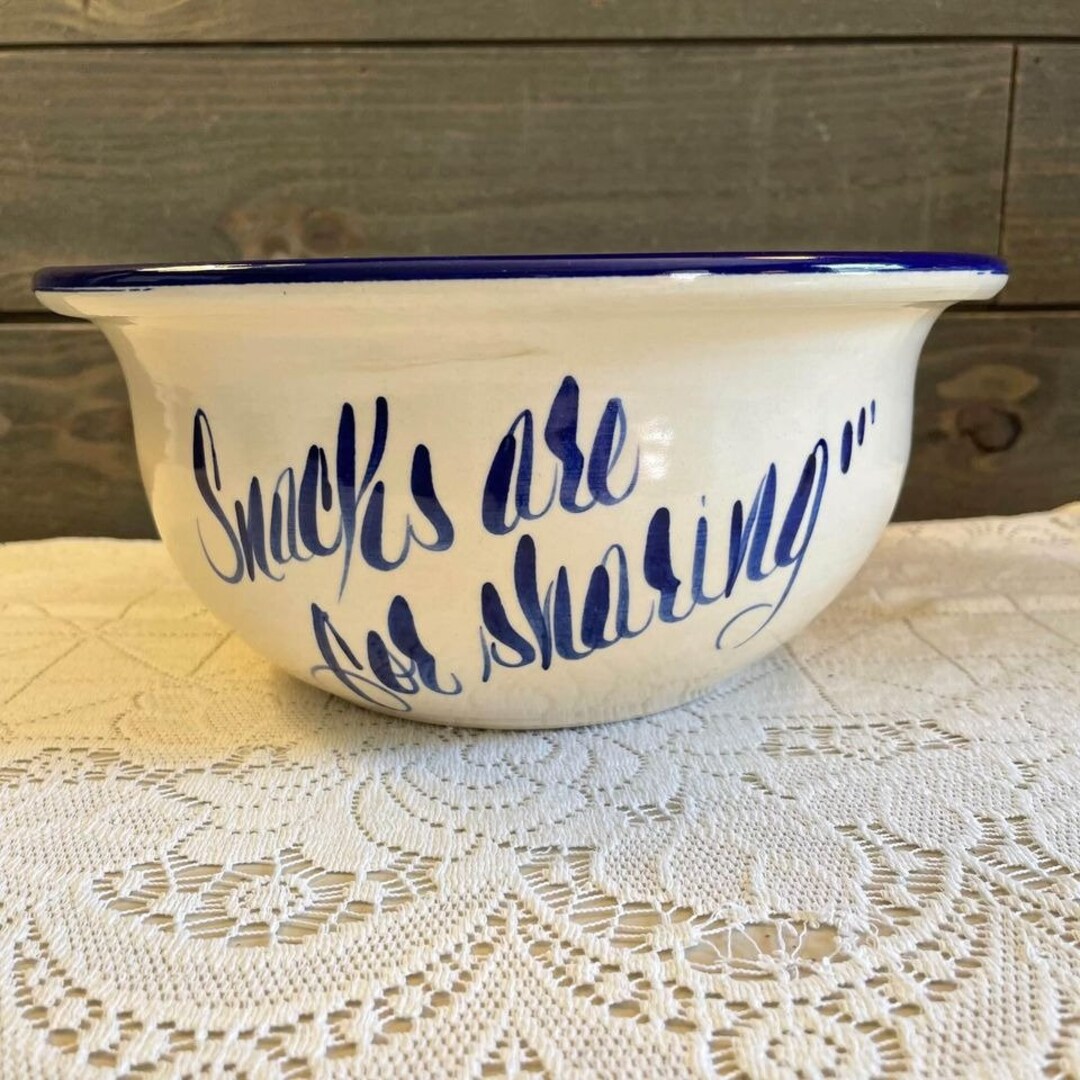 Vintage Pottery Snack Bowl Thats All Folks 11.5”x5” - Etsy