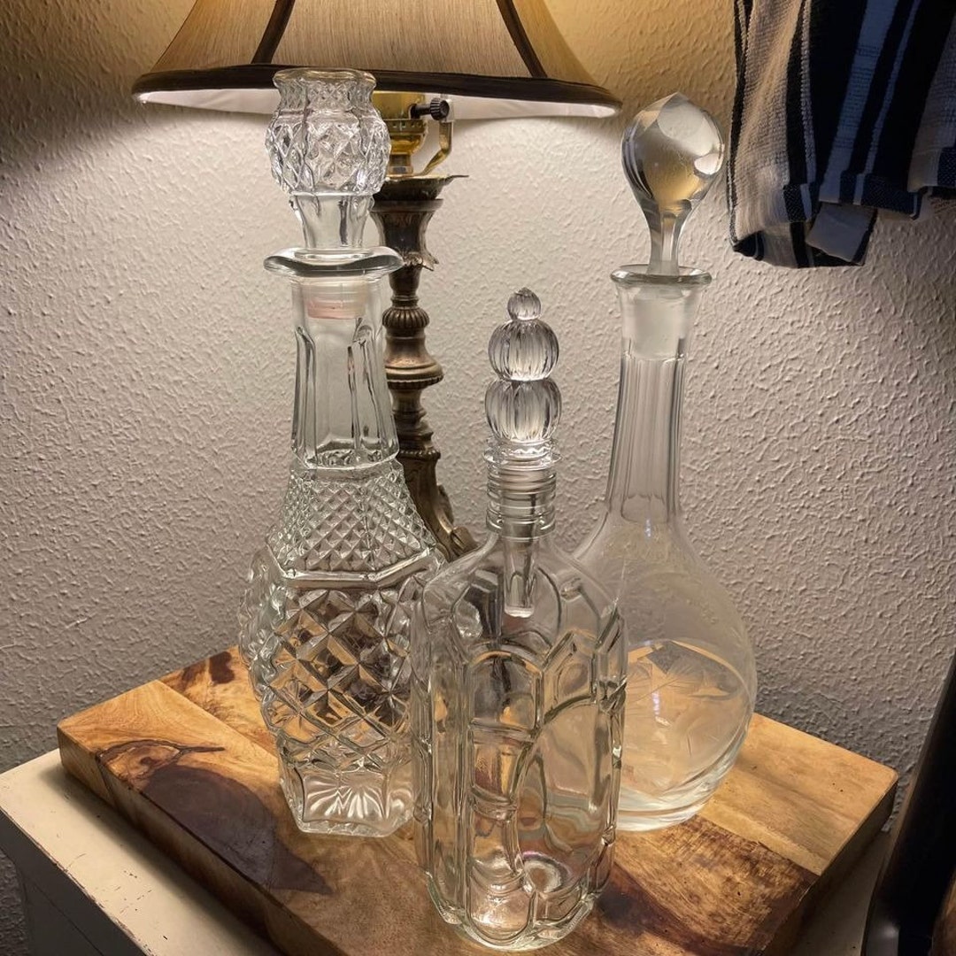 Vintage Liquor Decanters Set of 3 - Etsy