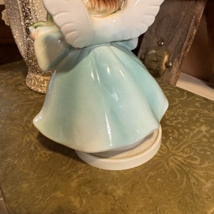 Vintage Lefton August Angel Birthday Figurine Music Box - Etsy