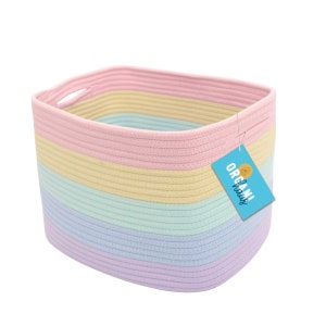 Organihaus Rope Rainbow Storage Baskets for Shelves Rainbow - Etsy