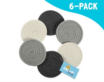 Natural Cotton Rope Coasters | Etsy