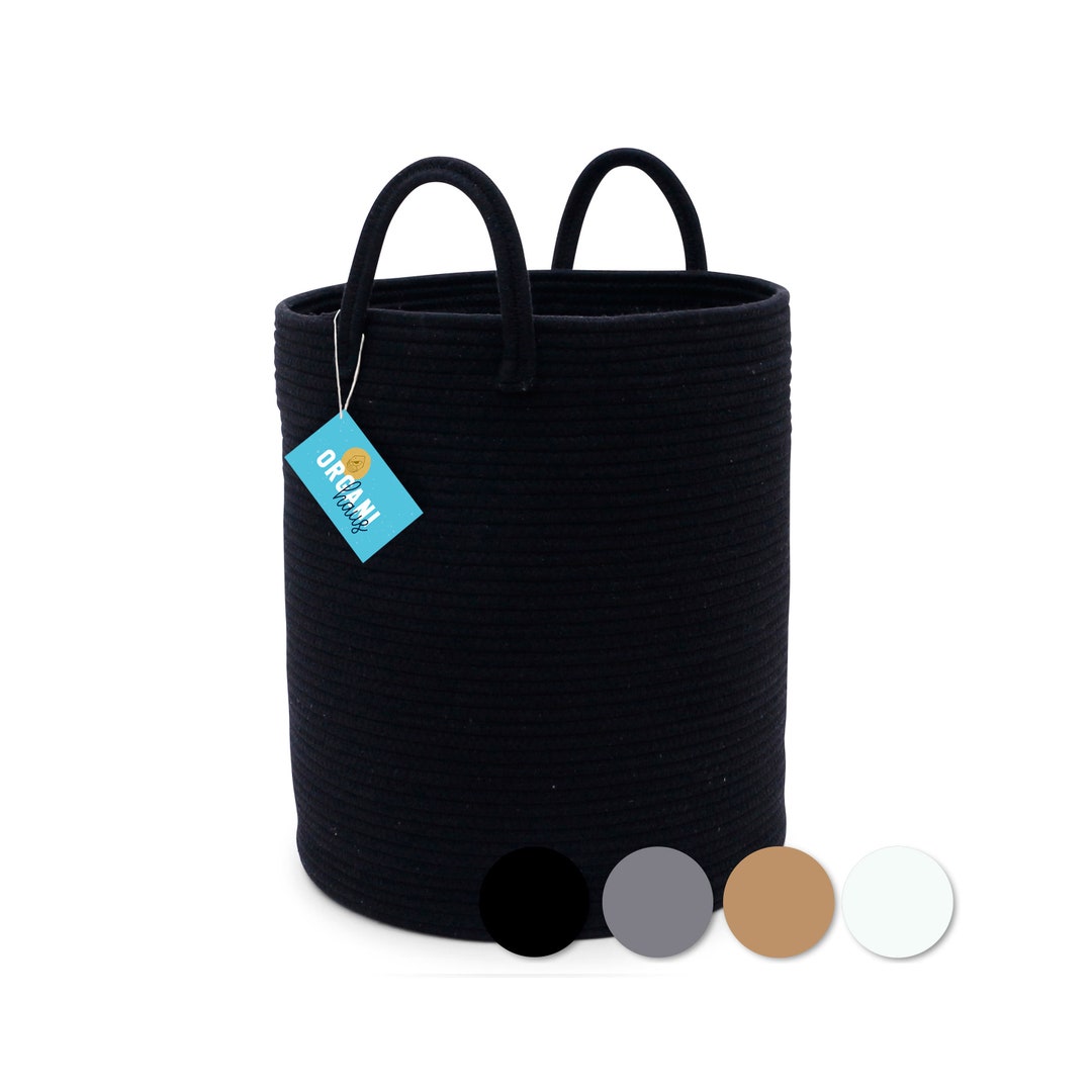 Organihaus XL Cotton Rope Basket Tall 15x18 Storage Basket - Etsy