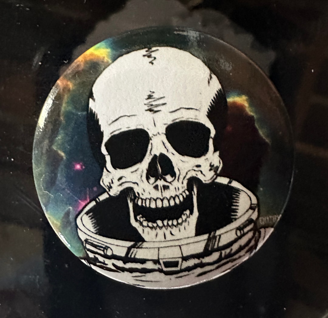 Skeleton Astronaut Button - Etsy