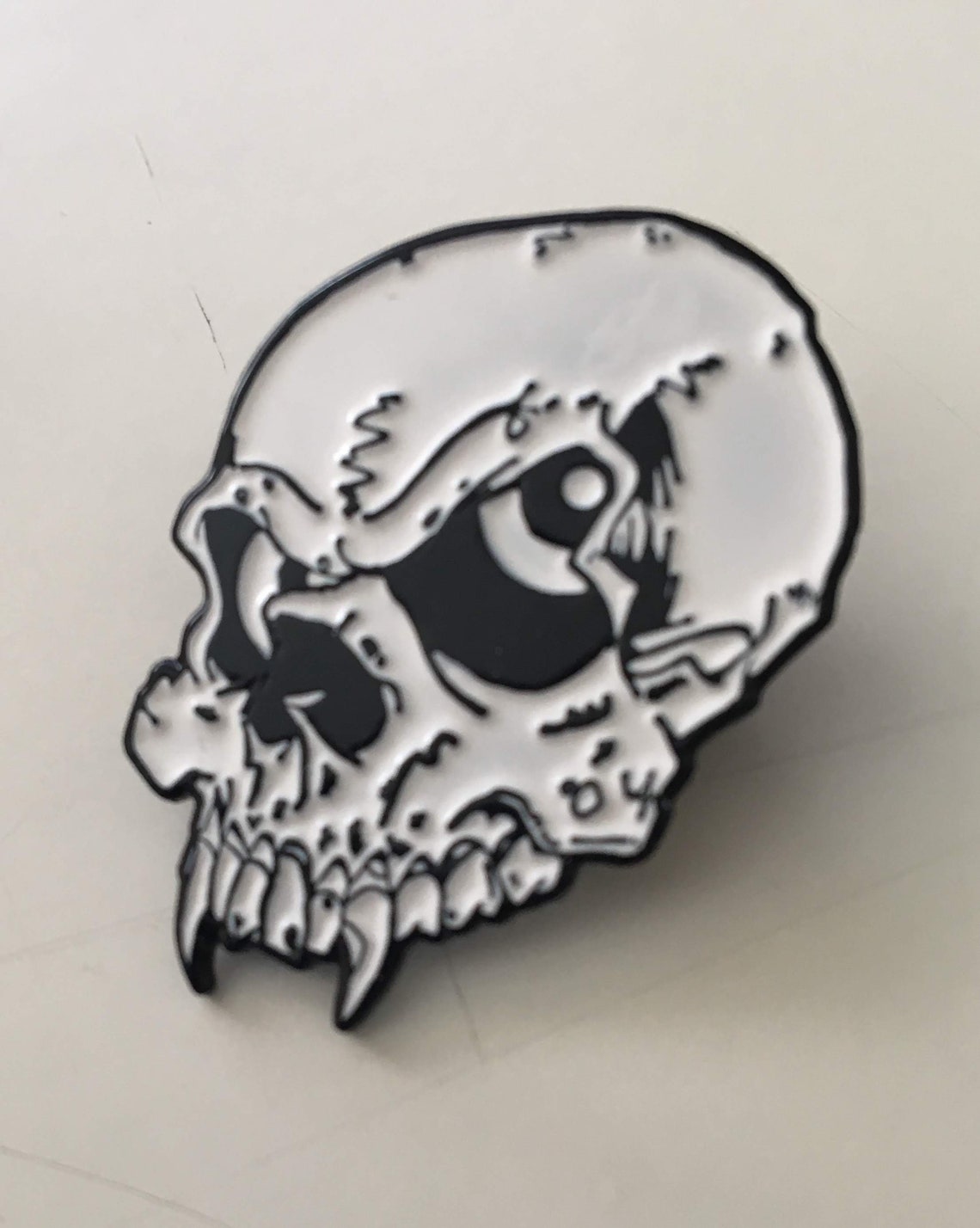 Skull Soft Enamel Pin Etsy