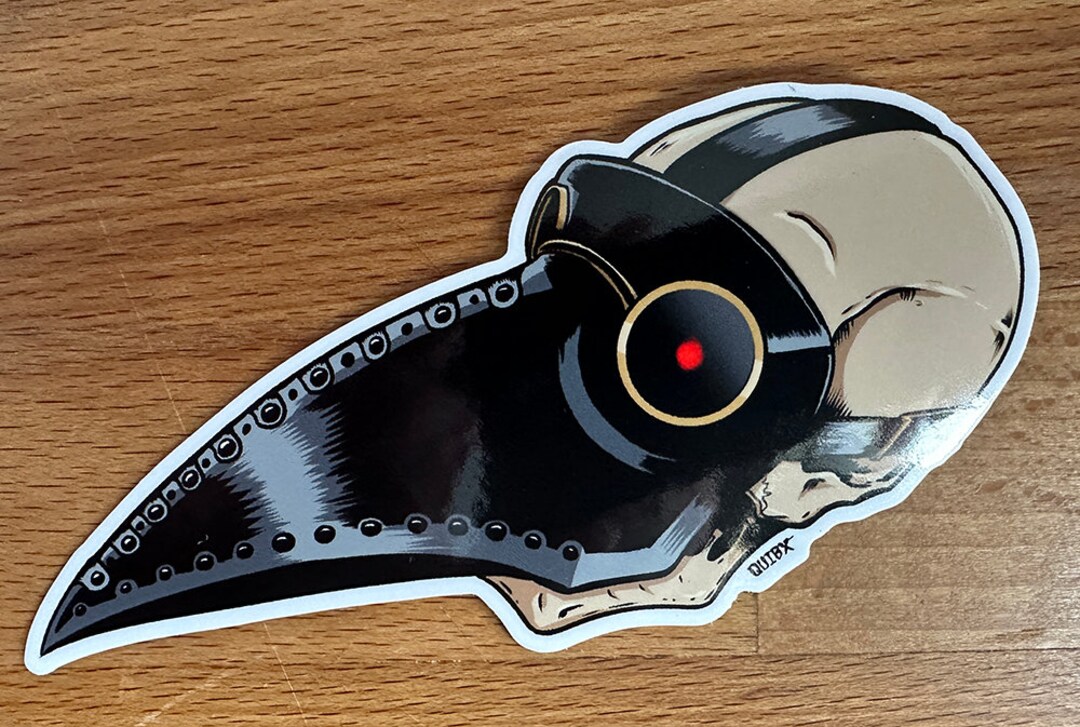 Plague Doctor Mask Skull Sticker - Etsy