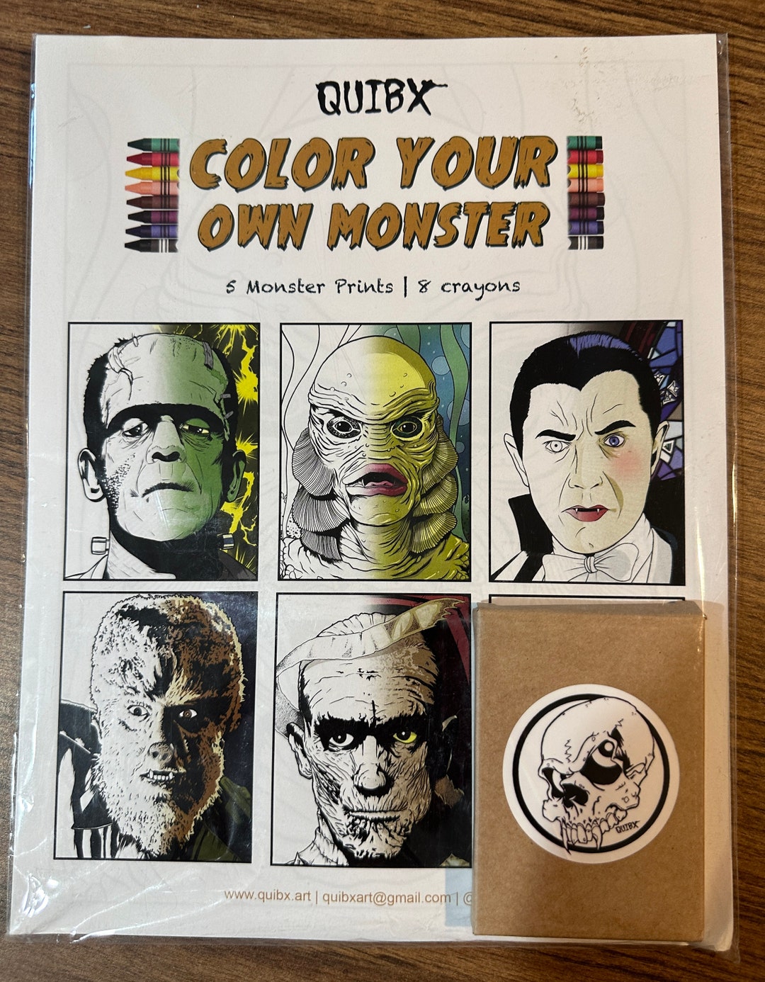 Color Your Own Monster Coloring Kit Art Prints Set - Etsy