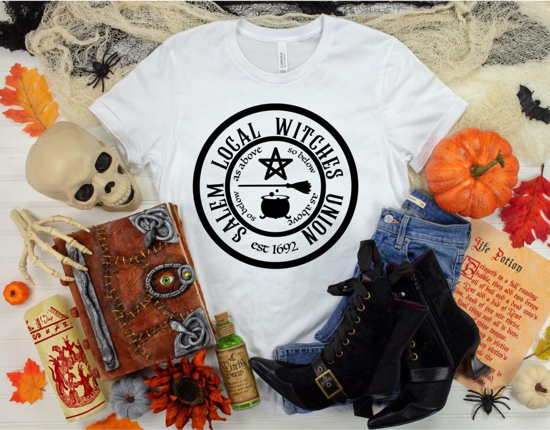Salem Witches Union T-shirt: Bella Canvas Gothic Halloween Tee - Etsy