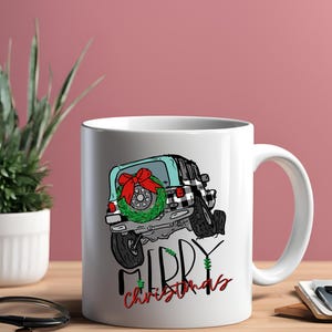 Sublimation TRANSFER Christmas, Merry Christmas Truck, Plaid Truck ...