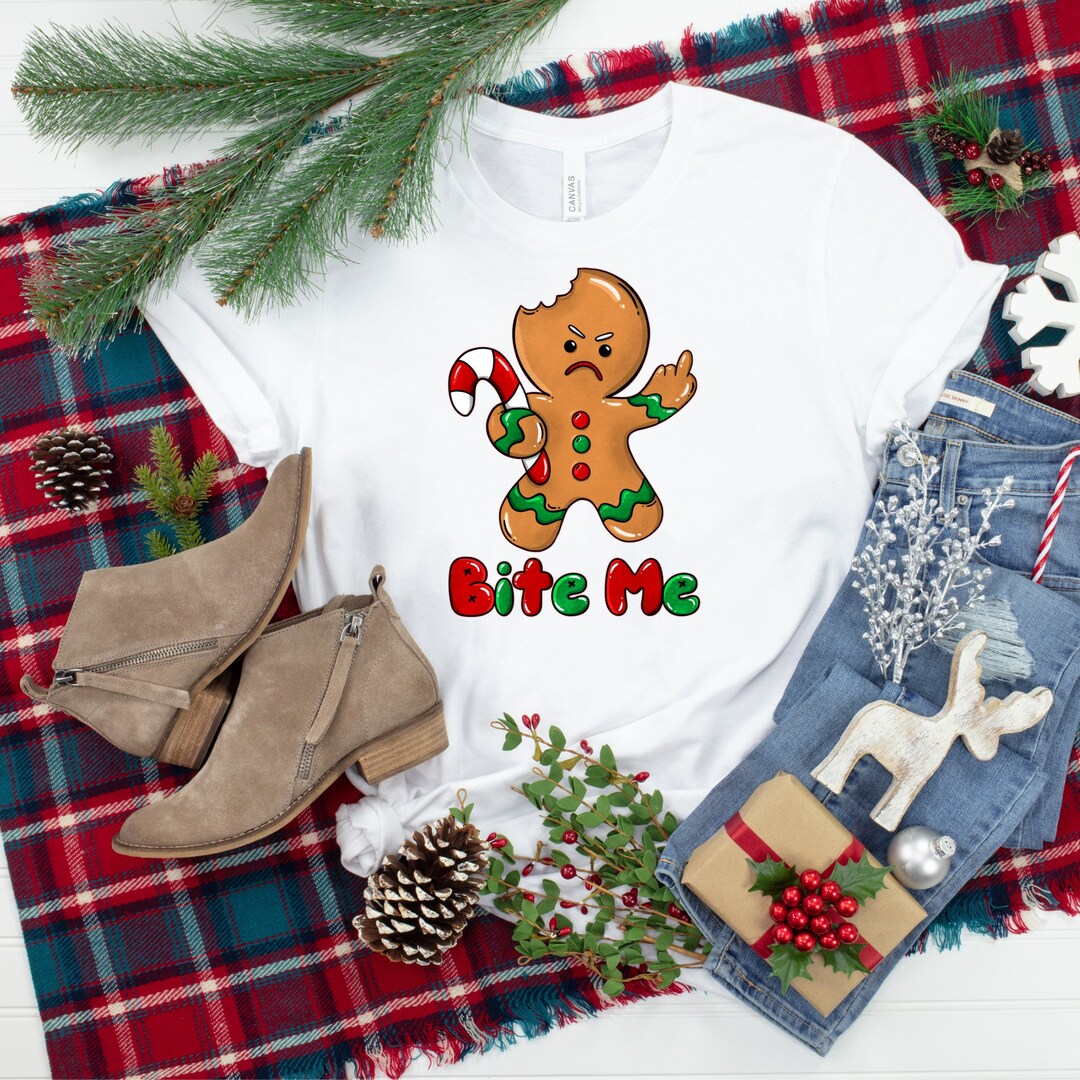 Bite Me Gingerbread Man, Bite Me, Middle Finger Gingerbread Ma, FU ...