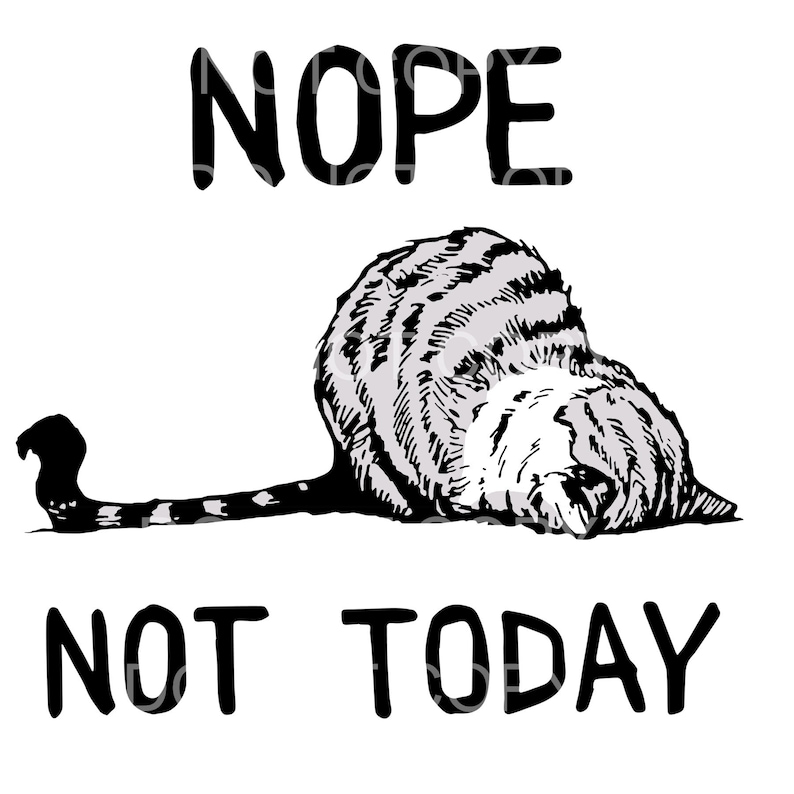 Funny Cat Design Nope Not Today Cat Not Today Not Today Cat - Etsy