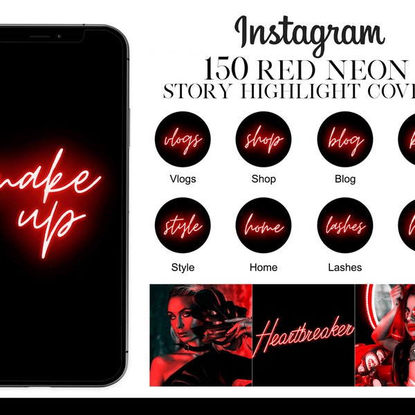 Red Instagram Highlights - Etsy