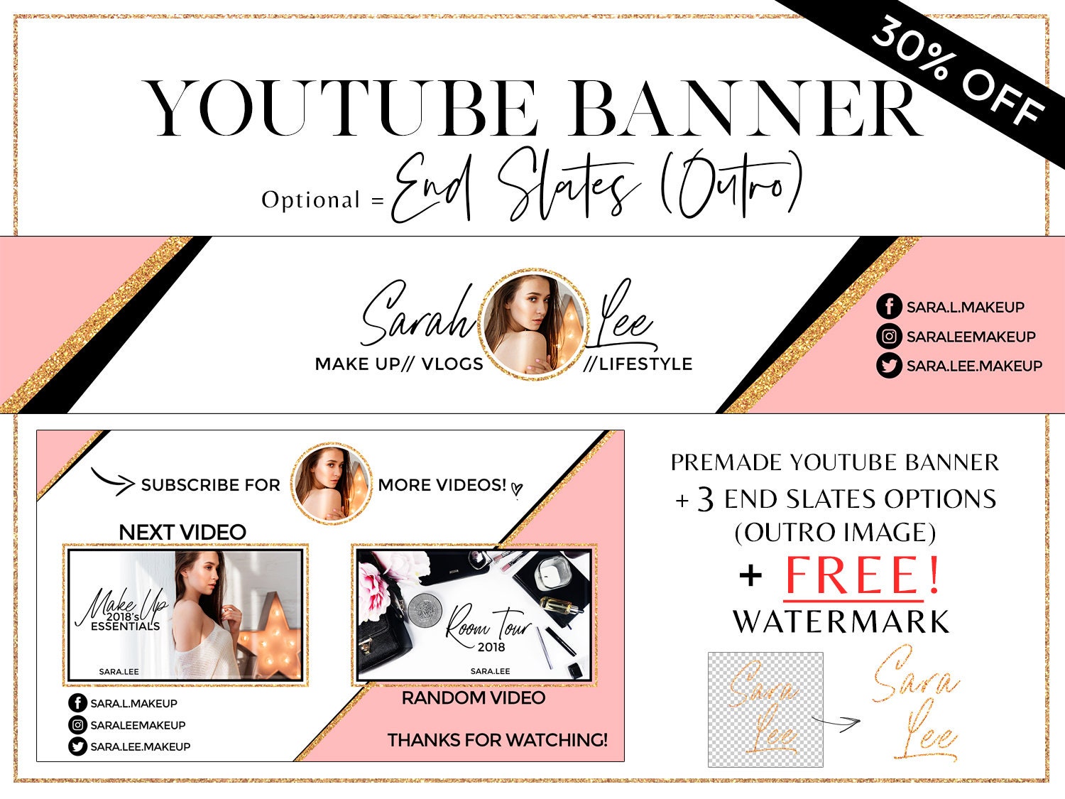 Youtube Banner Youtube Header Youtube Cover Youtube End | Etsy