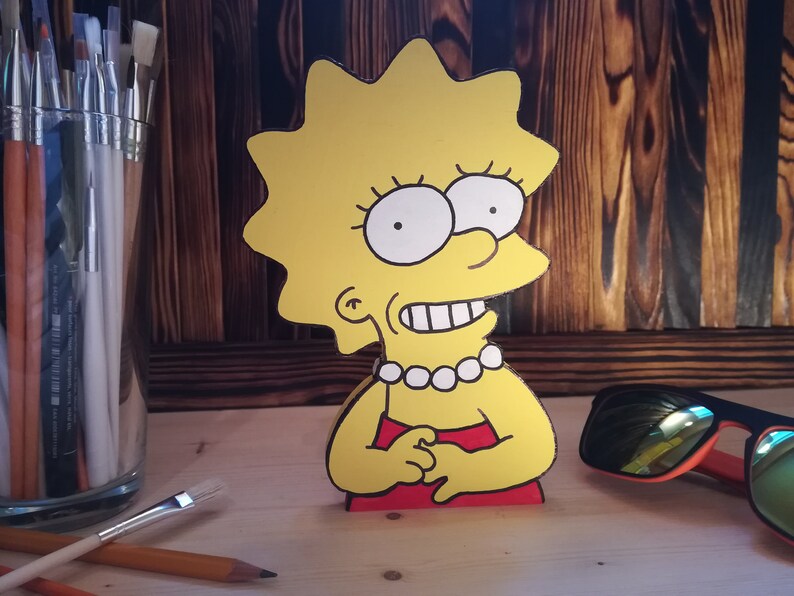 The Simpsons Lisa Free Stand Shelf Wood Decoration. Funny - Etsy UK