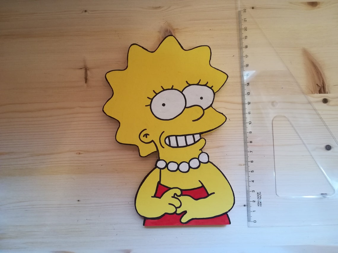 The Simpsons, Lisa Free Stand Shelf Wood Decoration. Funny Wooden ...