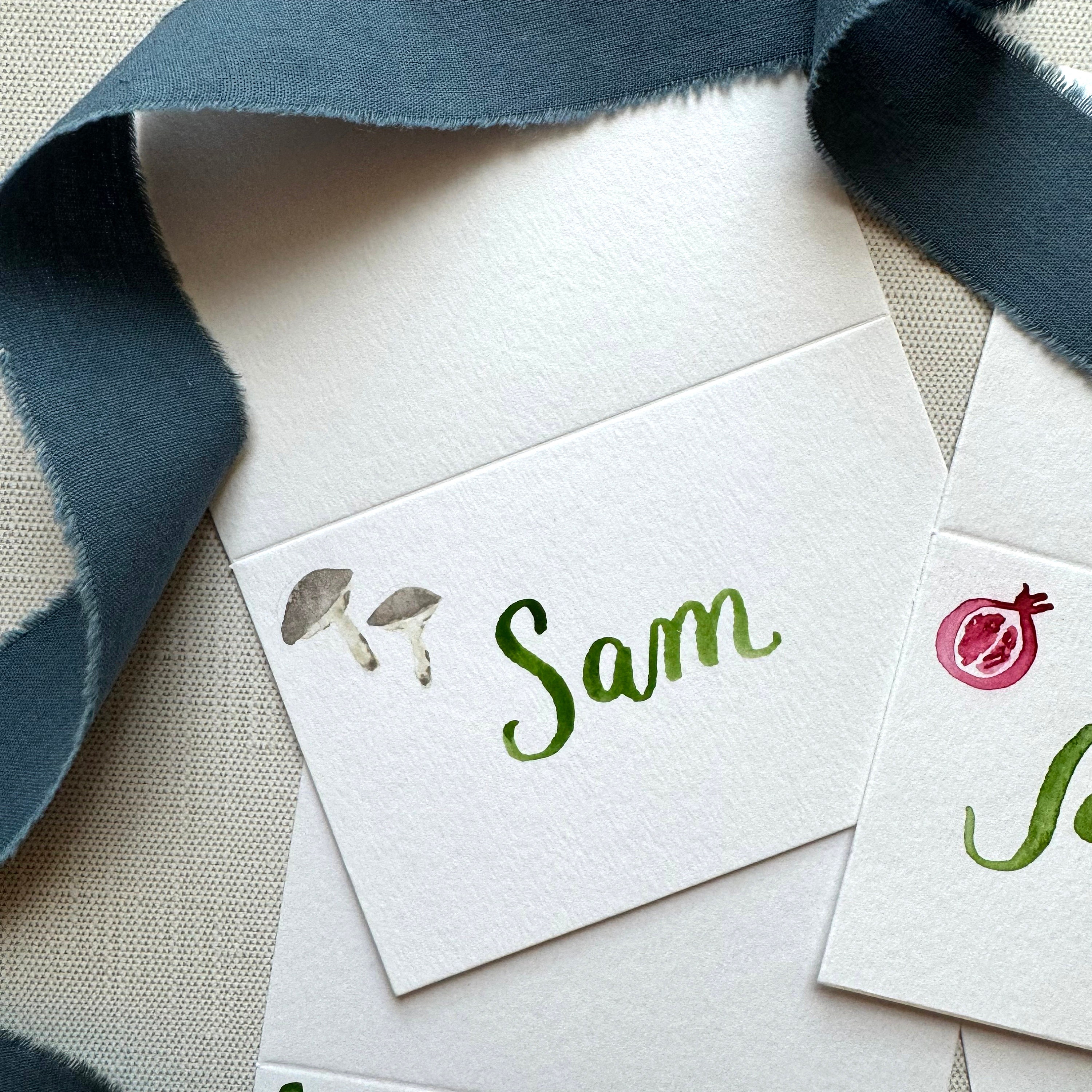 Hand Calligraphy Place Cards price is per Place Card - Etsy