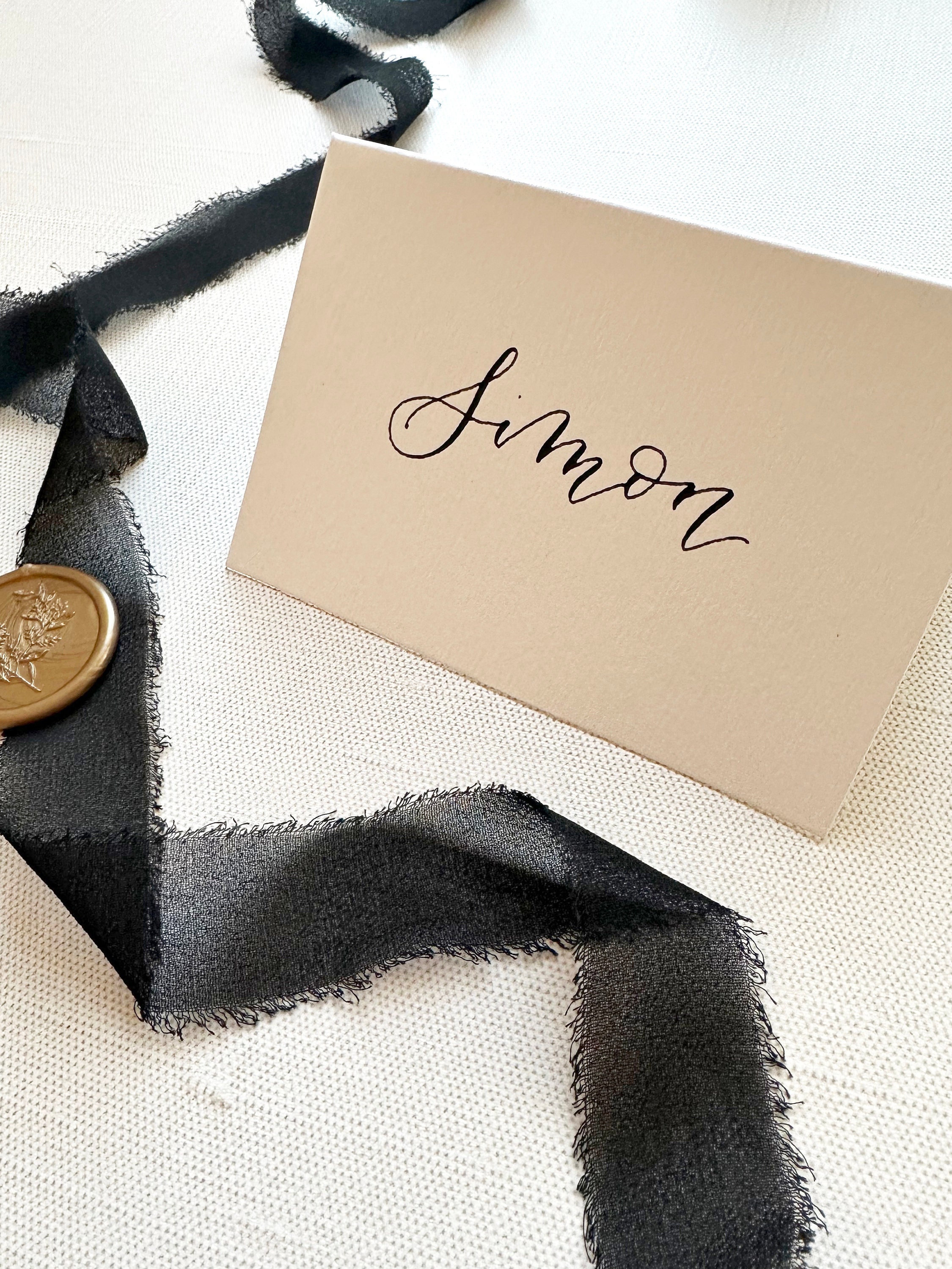 Hand Calligraphy Place Cards price is per Place Card - Etsy