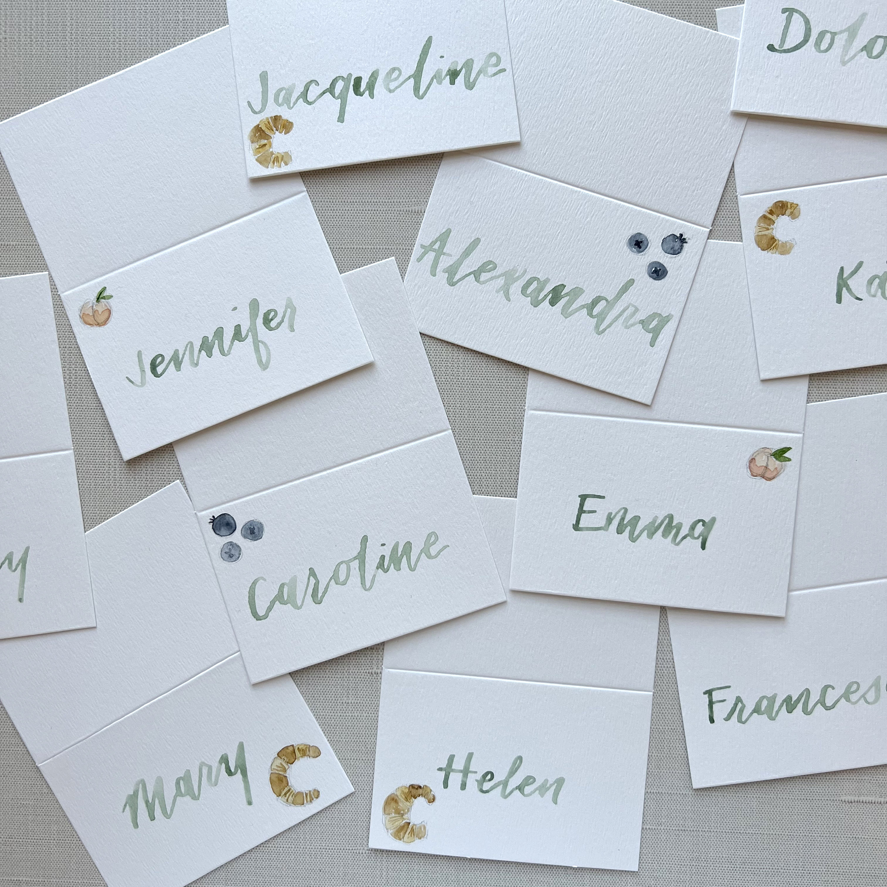 Hand Calligraphy Place Cards (price is per Place Card) - Etsy