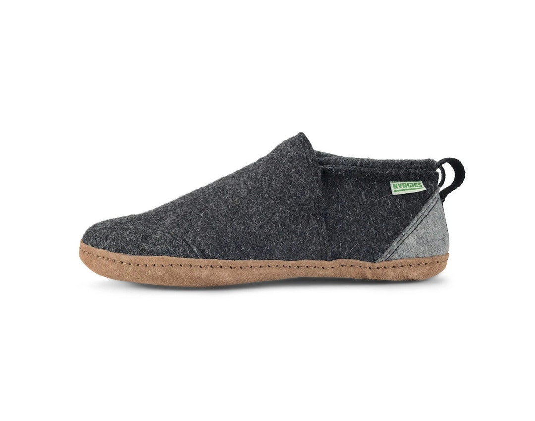 Women's Tengries: Wool Felt Slippers With Leather Sole - Etsy