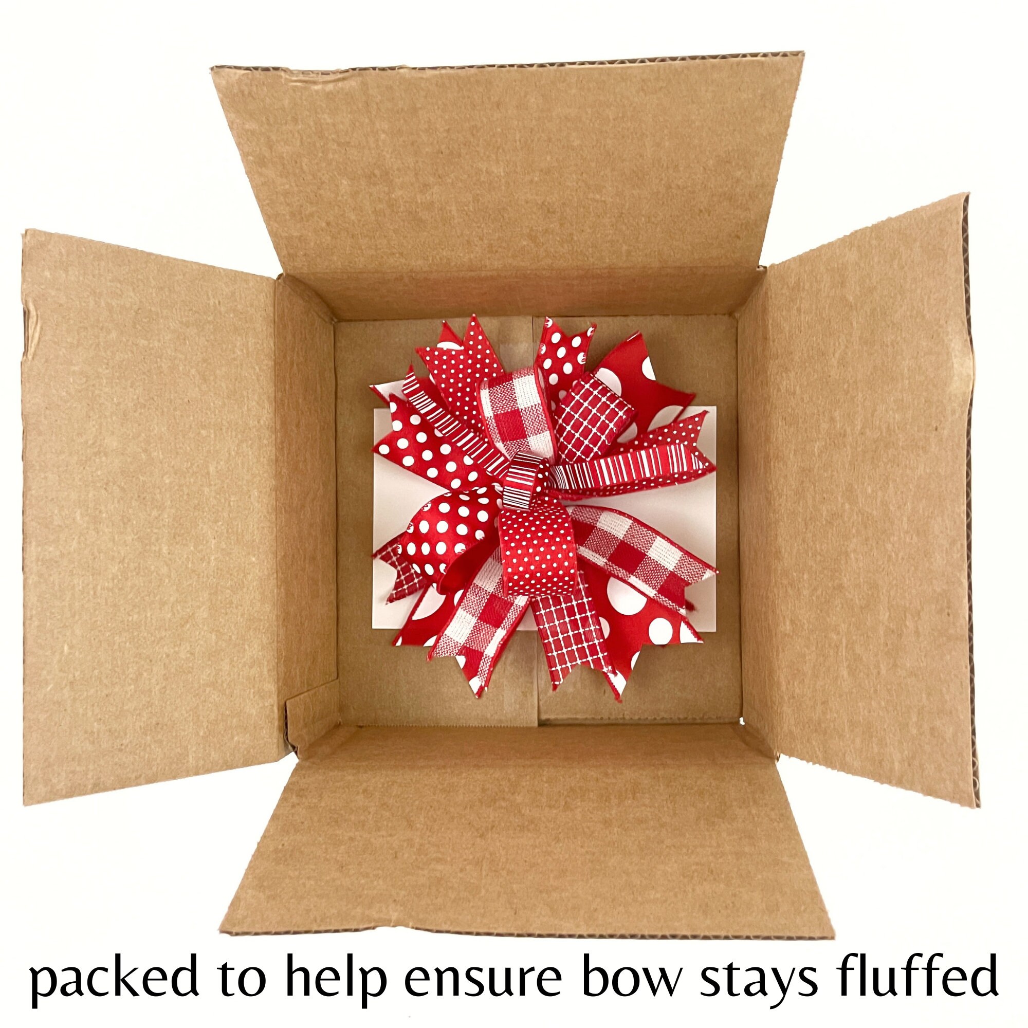 Red Gift Topper Red Package or Present Bow Gift Basket Bow - Etsy