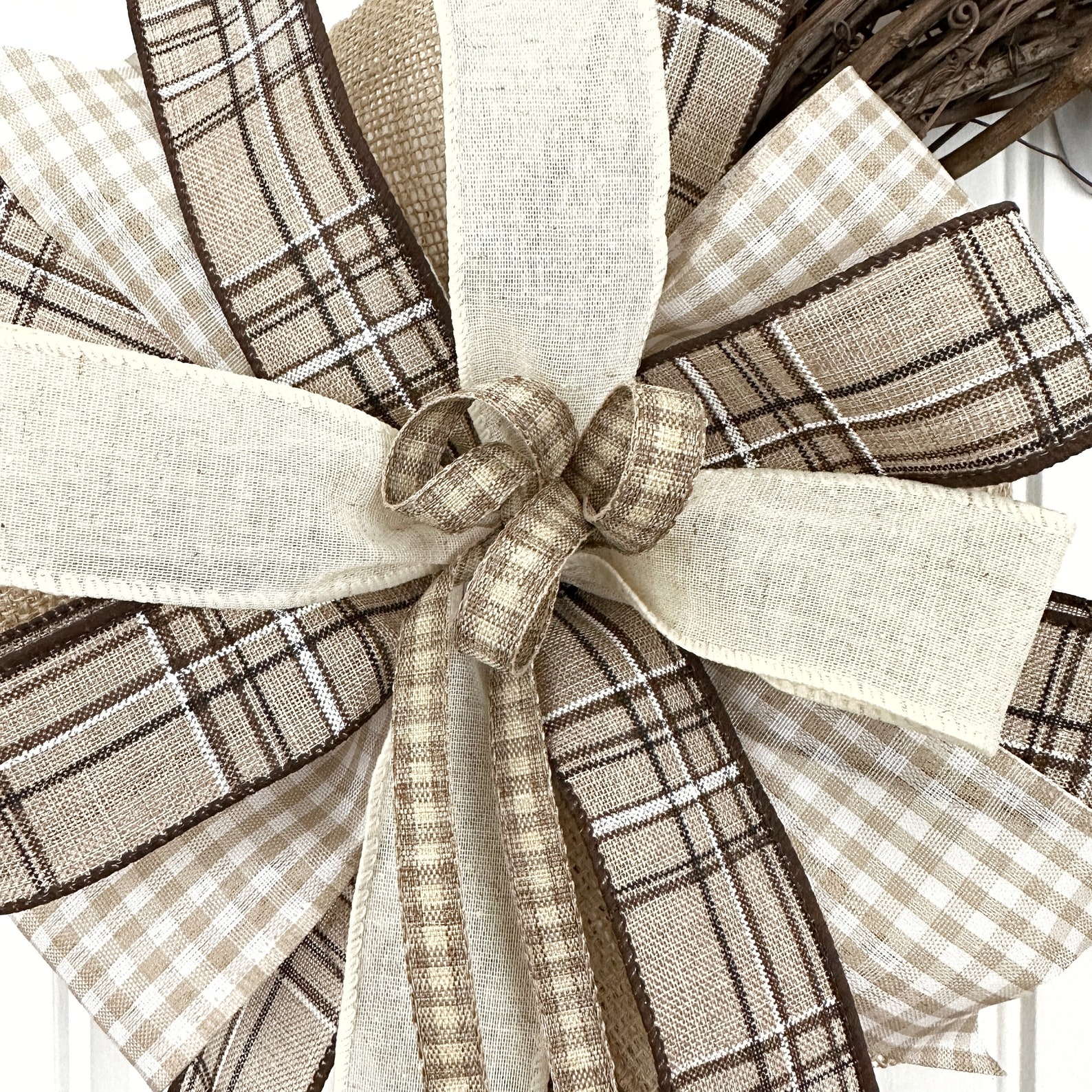 Rustic Year Round Bow for Wreath and Lantern or Signs • Ready-made ...