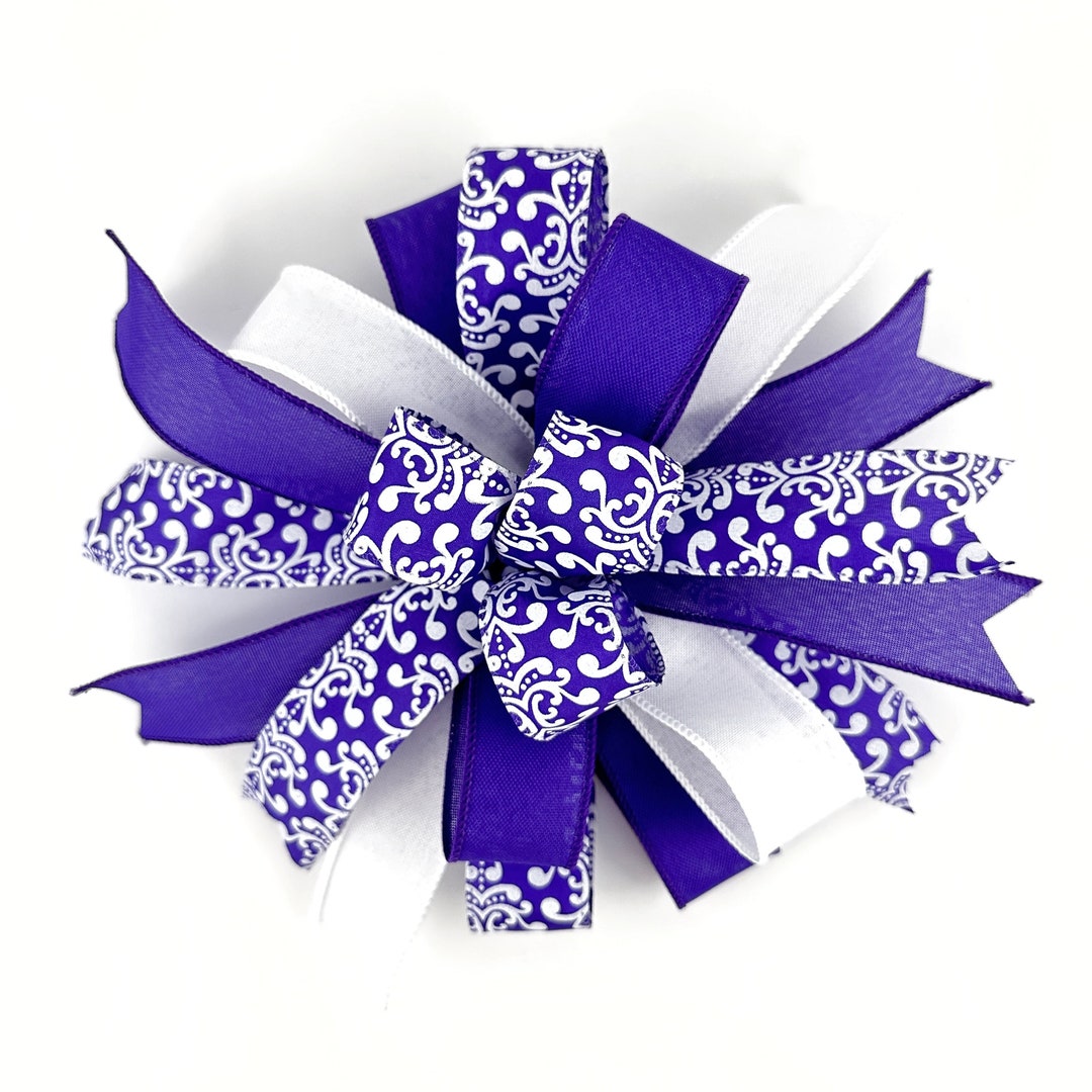 Decorative Purple Everyday Bow for Wreath or Lantern or Signs ...