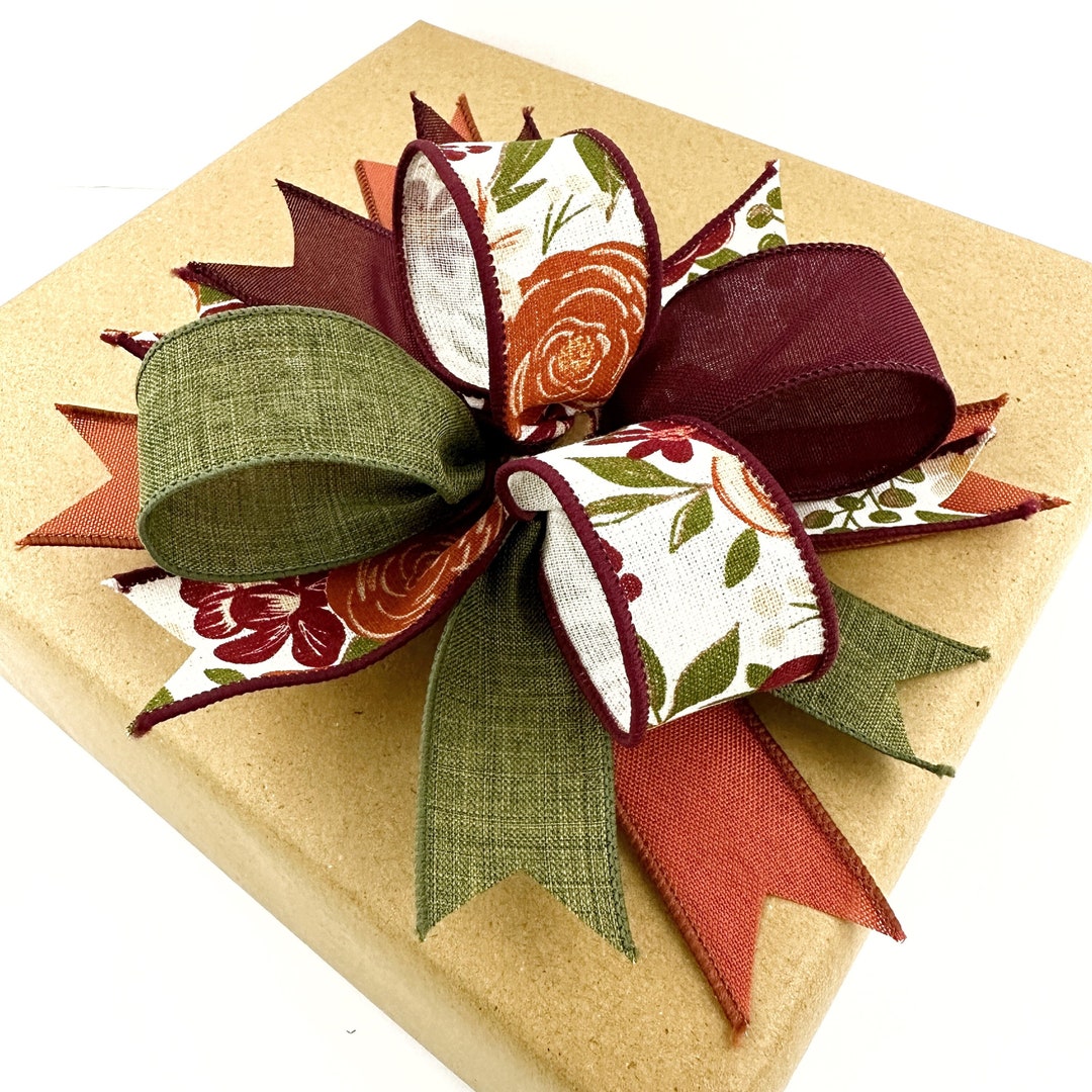 Fall Floral Bow for Signs or Gifts or Small Wreaths and Lanterns • Fall ...
