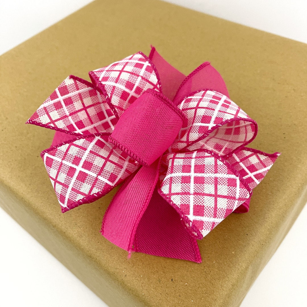 6" or 8" Fuchsia Gift Bow and Gift Topper for Gift Baskets or Small ...