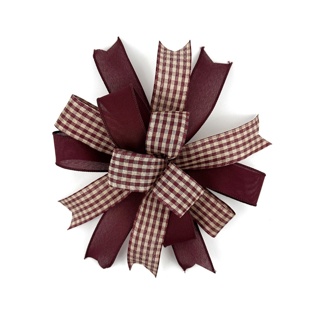 Rustic Bow for Signs and Lanterns and Wreaths • Farmhouse Bow for ...