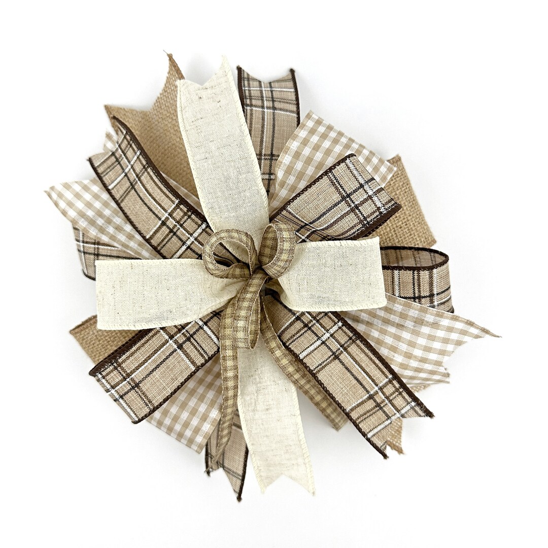 Rustic Year Round Bow for Wreath and Lantern or Signs • Ready-made ...