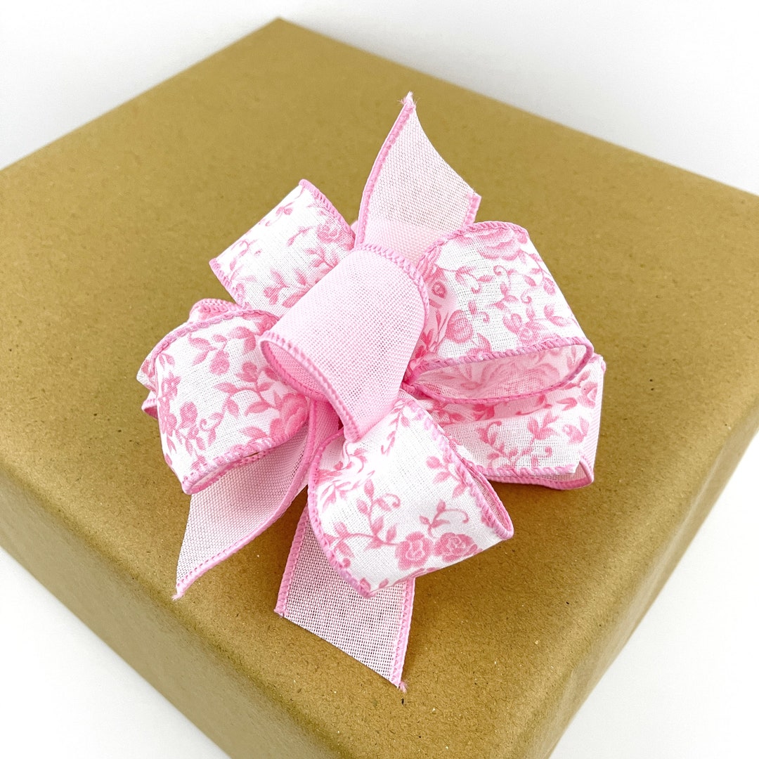 Small 6 or 8 Inch Pink Gift Bow for Present and Gift Basket • Bow for ...
