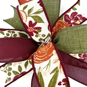 Fall Floral Bow for Signs or Gifts or Small Wreaths and Lanterns • Fall ...
