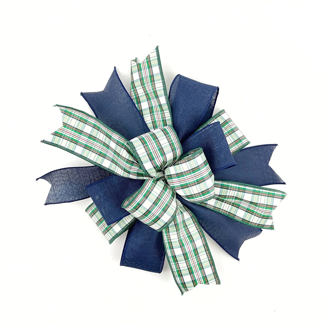 Everyday Decorative Blue Bow for Wreath or Lantern or Signs • Handmade ...