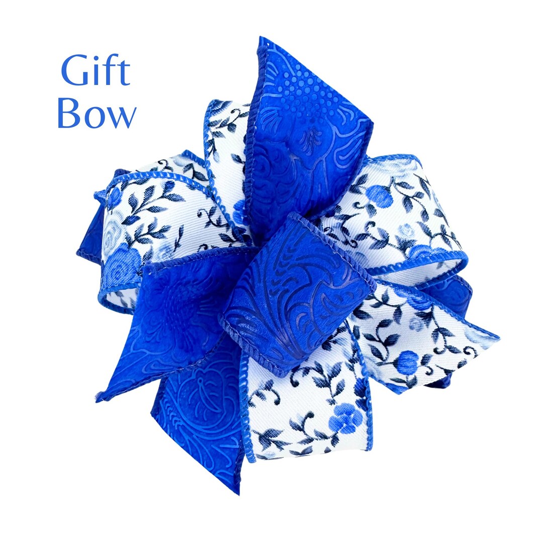 Small Royal Blue Gift Bow for Gifts and Gift Baskets • Bow for Present ...