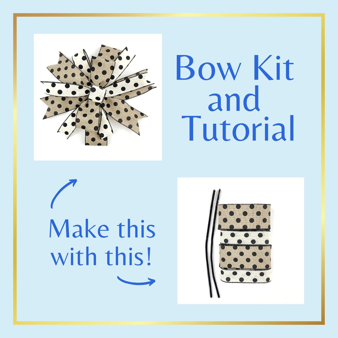 Wreath Bow Making Kit, Bow Tutorial Kit, Kit for Making Bows, Bow Kit ...
