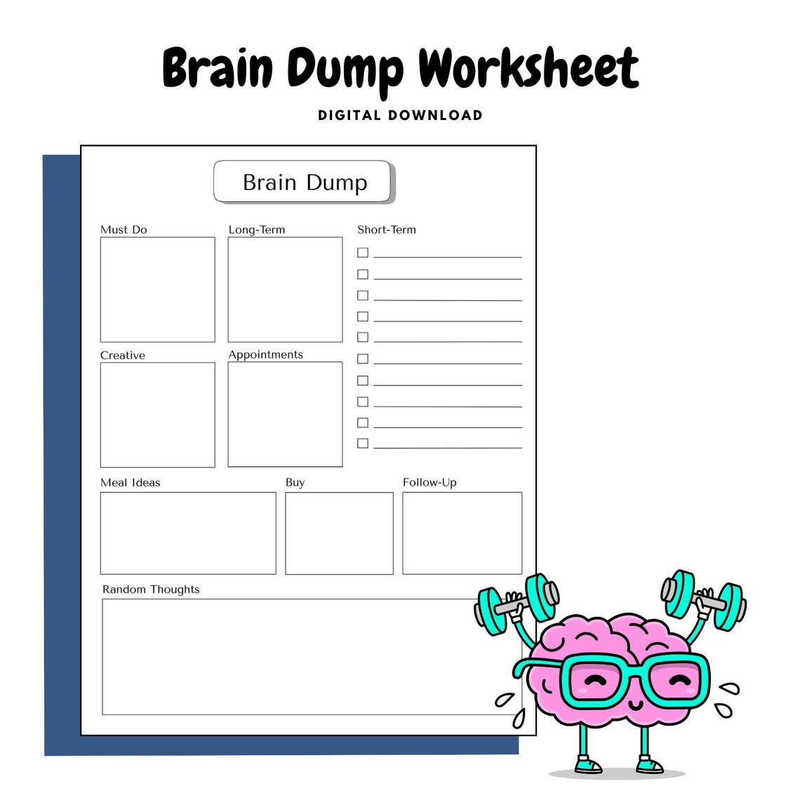 Brain Dump Worksheet | PDF Digital Download - Etsy