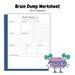 Brain Dump Worksheet | PDF Digital Download - Etsy