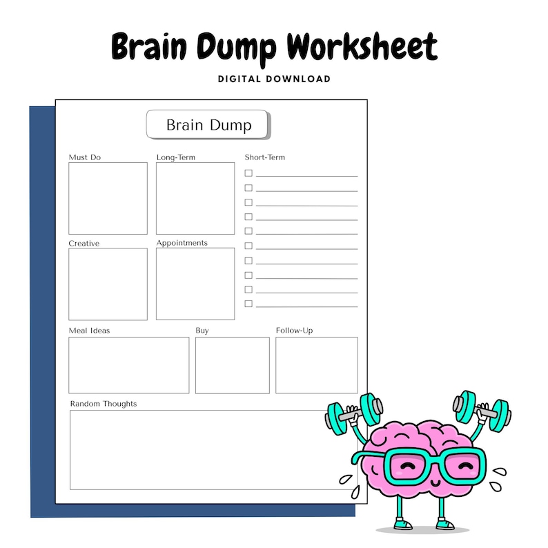 Brain Dump Worksheet | PDF Digital Download - Etsy