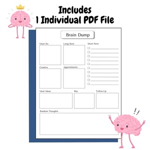 Brain Dump Worksheet | PDF Digital Download - Etsy