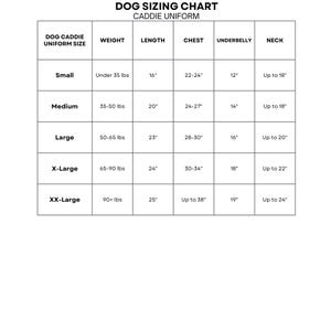 Golf Caddie Bib for Dogs With Name Badge on Back of Caddy Bibs White ...