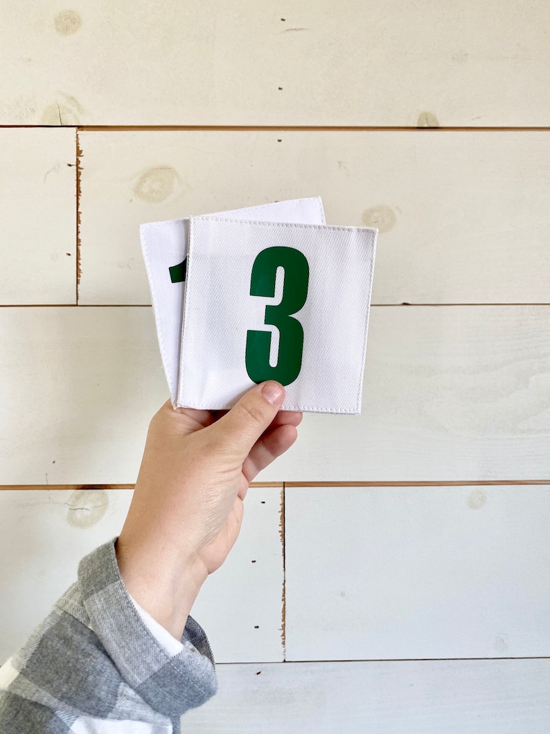 Caddie Uniform Custom Number Badge With Fabric and Hook and Loop Caddy ...